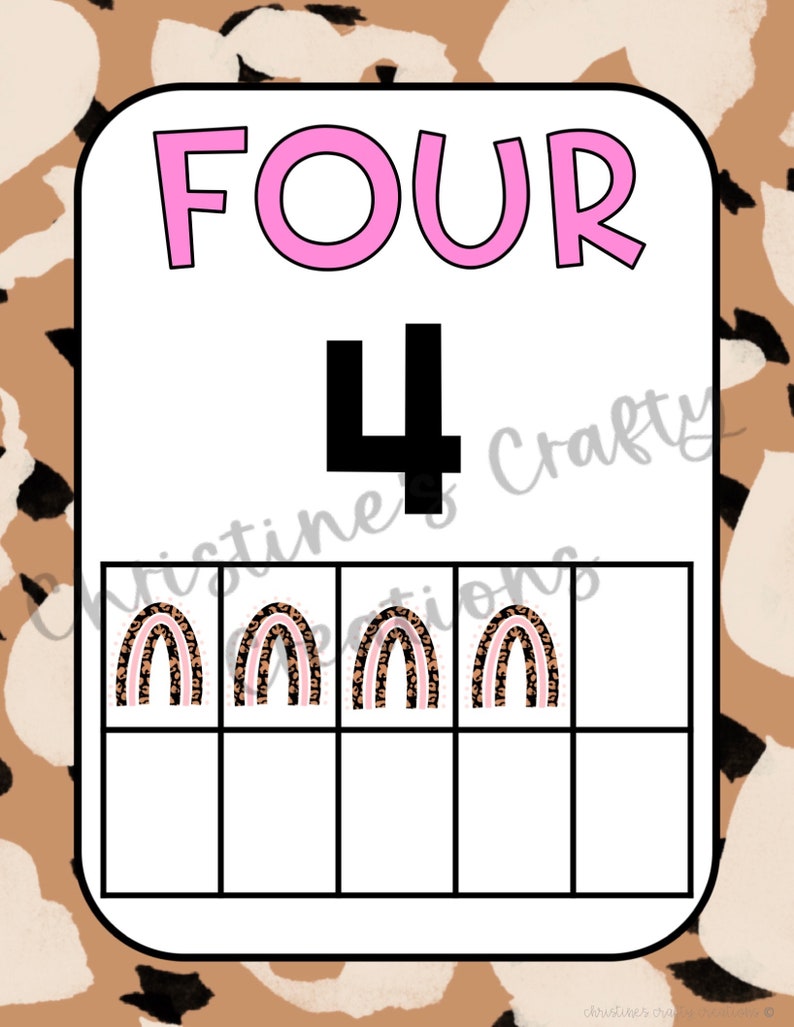 Leopard Number Posters 0-20 - Etsy
