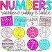 Bright Rainbow Boho Table and Cubby Numbers - Etsy