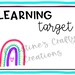 Bright Rainbow Boho Learning Targets Posters L Editable - Etsy