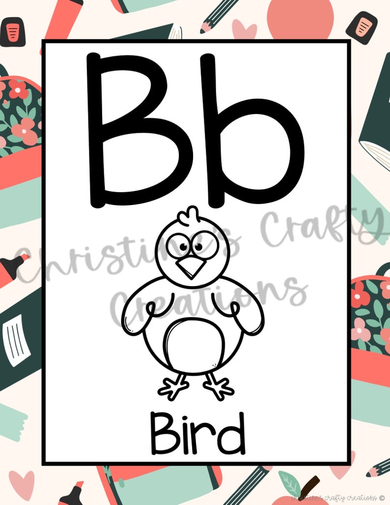 Preppy Dalmatian Alphabet Posters With Pictures - Etsy