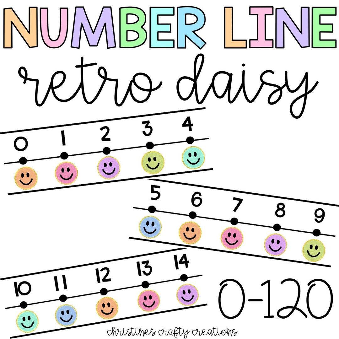 Retro Daisy Number Line 0-120 - Etsy