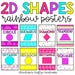 Bright Rainbow Boho 2D Shapes Posters - Etsy