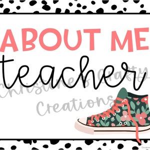 Preppy Dalmatian Meet the Teacher Packet L Editable Materials - Etsy