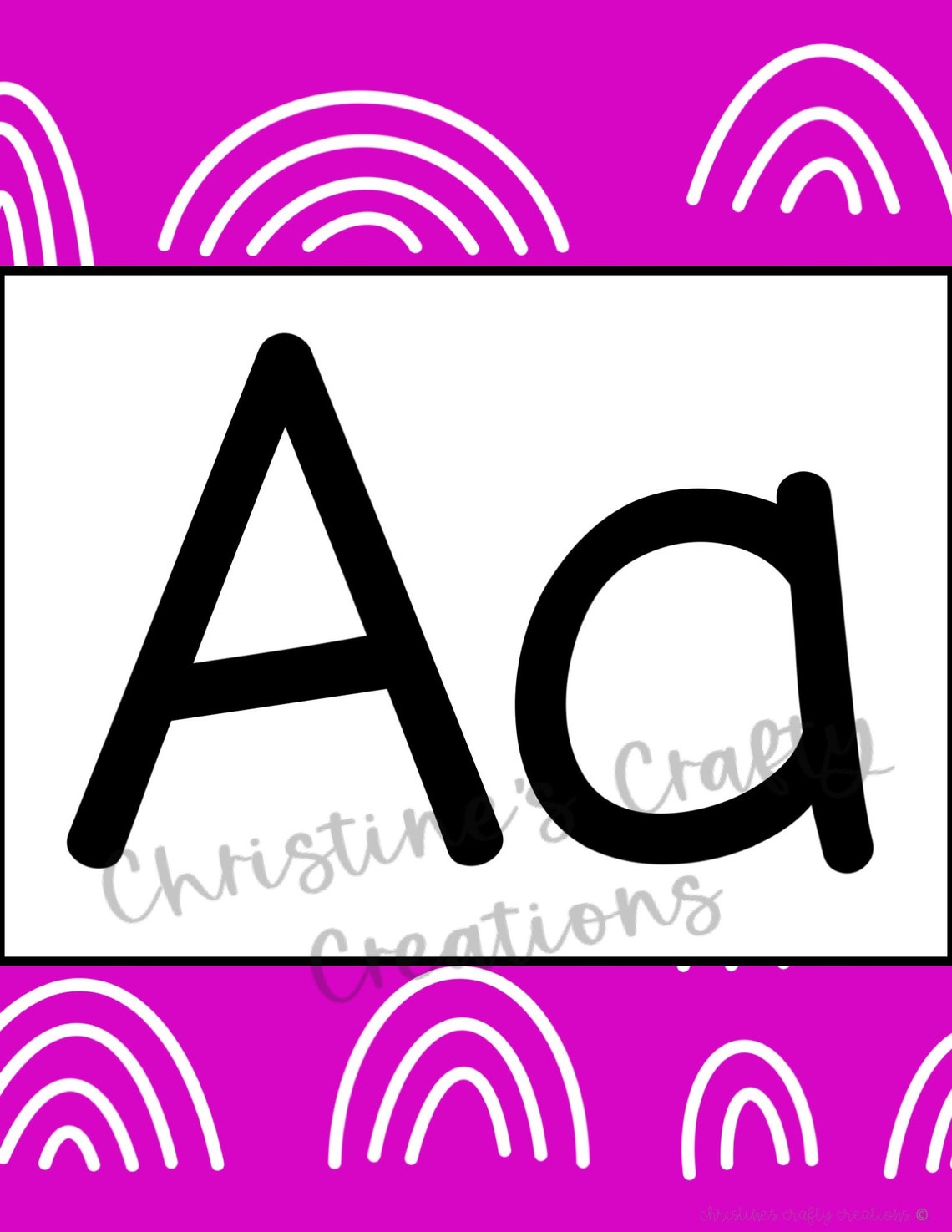 Bright Rainbow Boho Alphabet Posters - Etsy