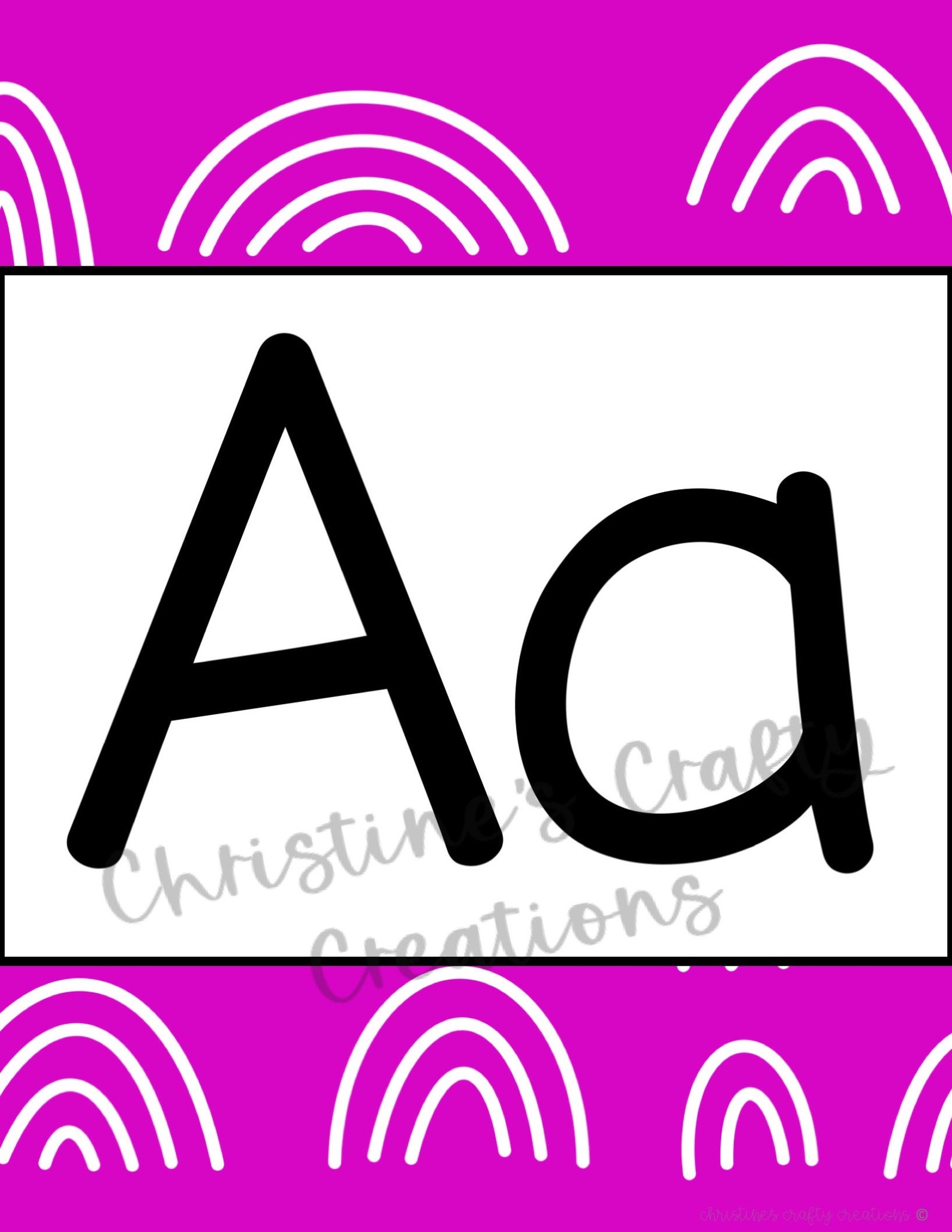 Bright Rainbow Boho Alphabet Posters - Etsy