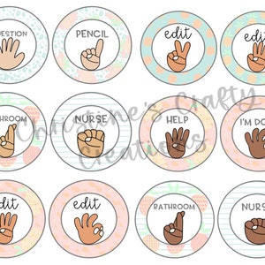 Pineapple Hand Signals L Multicultural and Editable - Etsy