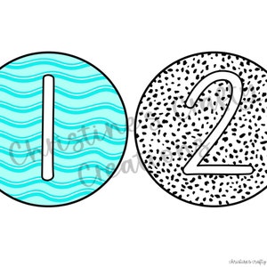 Groovy Leopard and Dalmatian Table and Cubby Numbers - Etsy