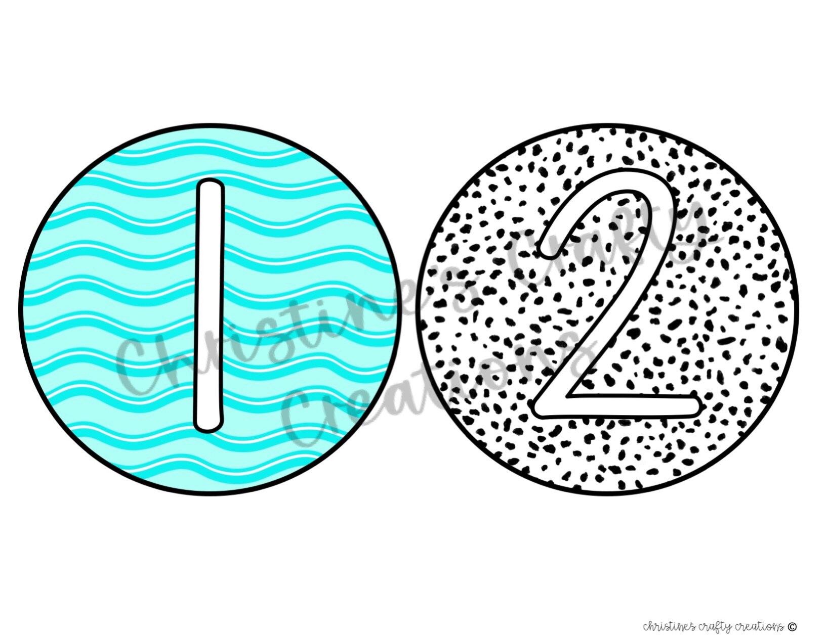 Groovy Leopard and Dalmatian Table and Cubby Numbers - Etsy