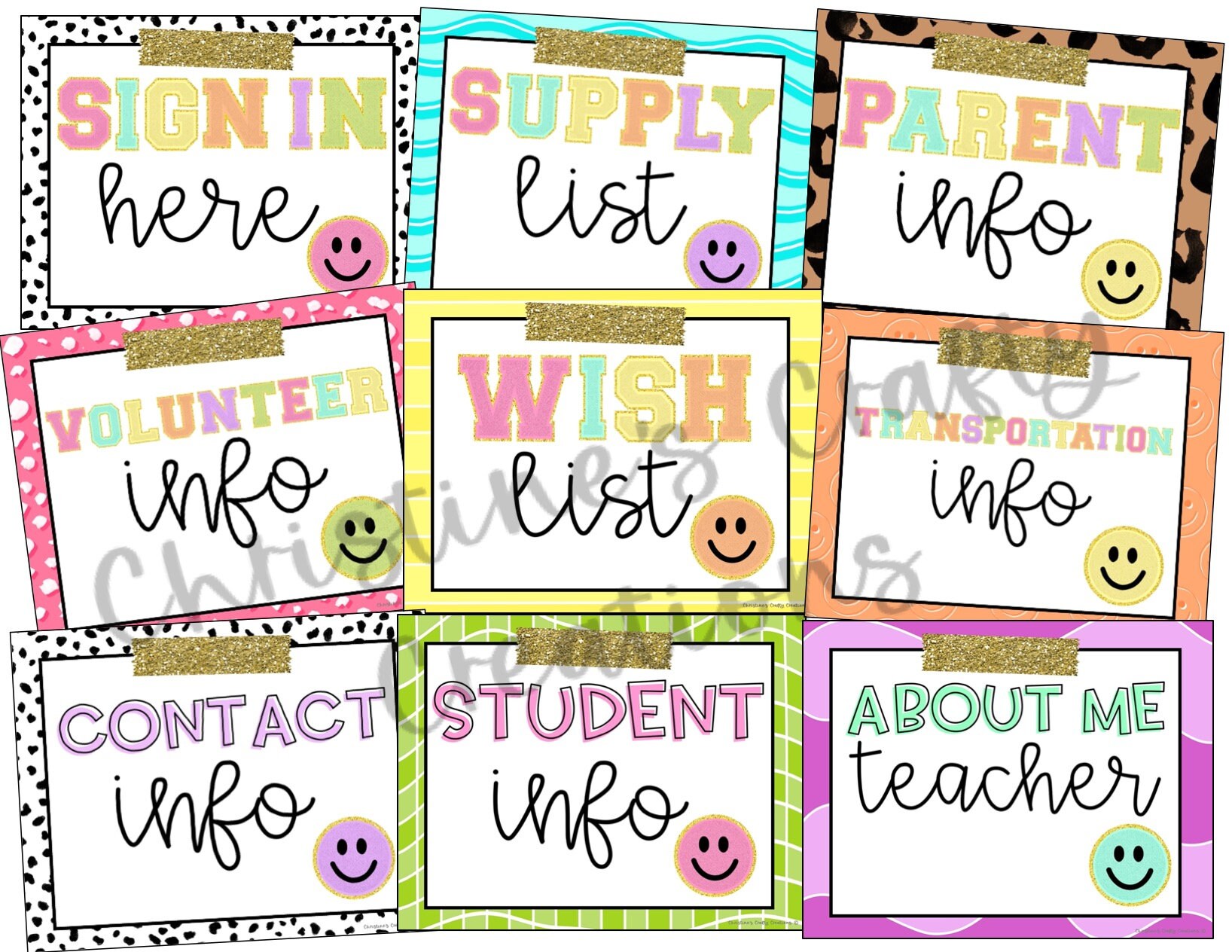 Groovy Leopard and Dalmatian Meet the Teacher Packet L Editable Forms ...