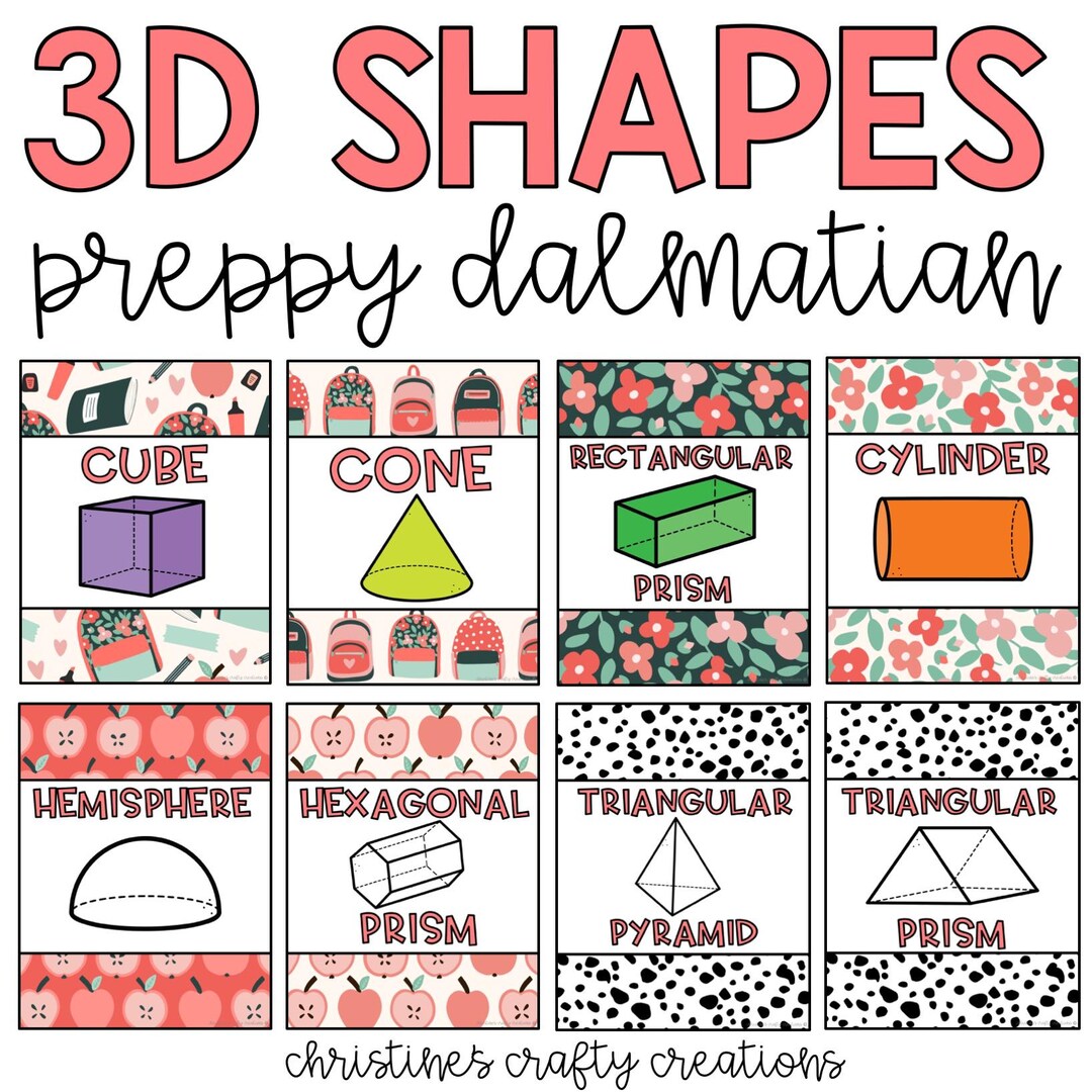 Preppy Dalmatian 3D Shape Posters - Etsy