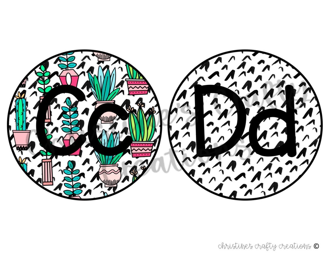 Cactus Word Wall Letters - Etsy