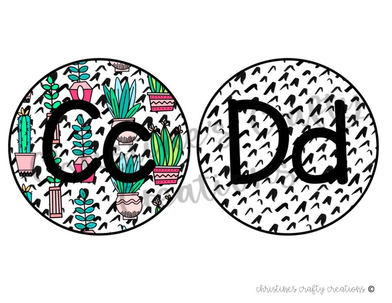 Cactus Word Wall Letters - Etsy