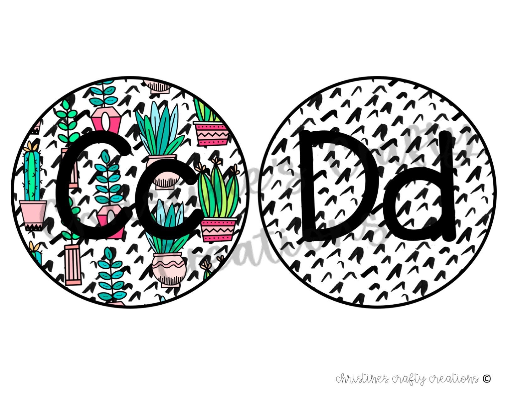 Cactus Word Wall Letters - Etsy