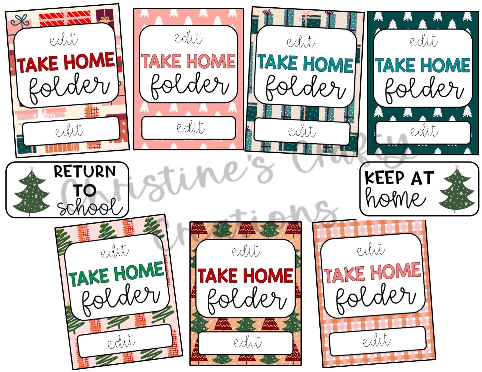 Classroom Student Folder Covers L Editable - Etsy