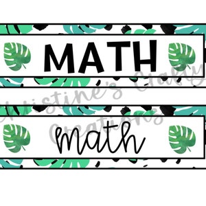 Tropical Leaves Learning Targets - Etsy