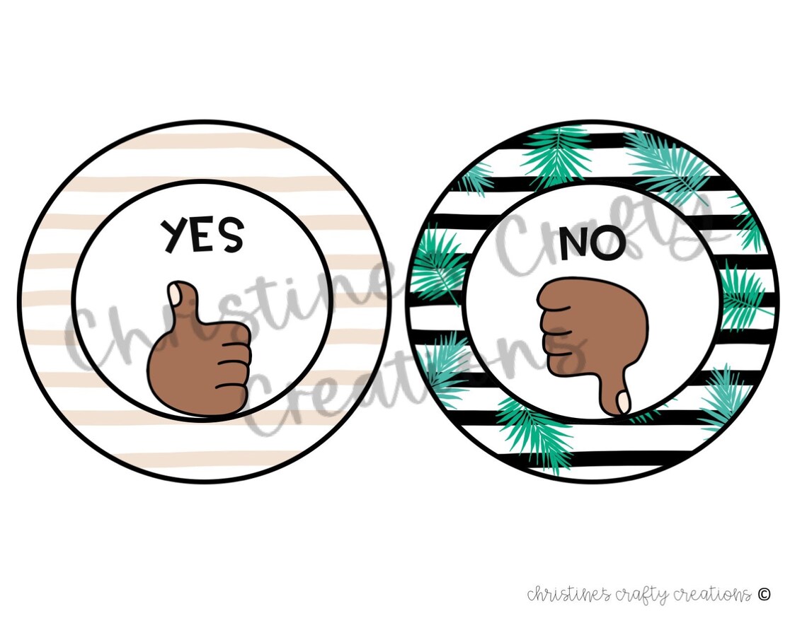 Tropical Leaves Hand Signals L Multicultural and Editable - Etsy