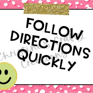 Groovy Leopard and Dalmatian Classroom Rules Posters L Editable - Etsy