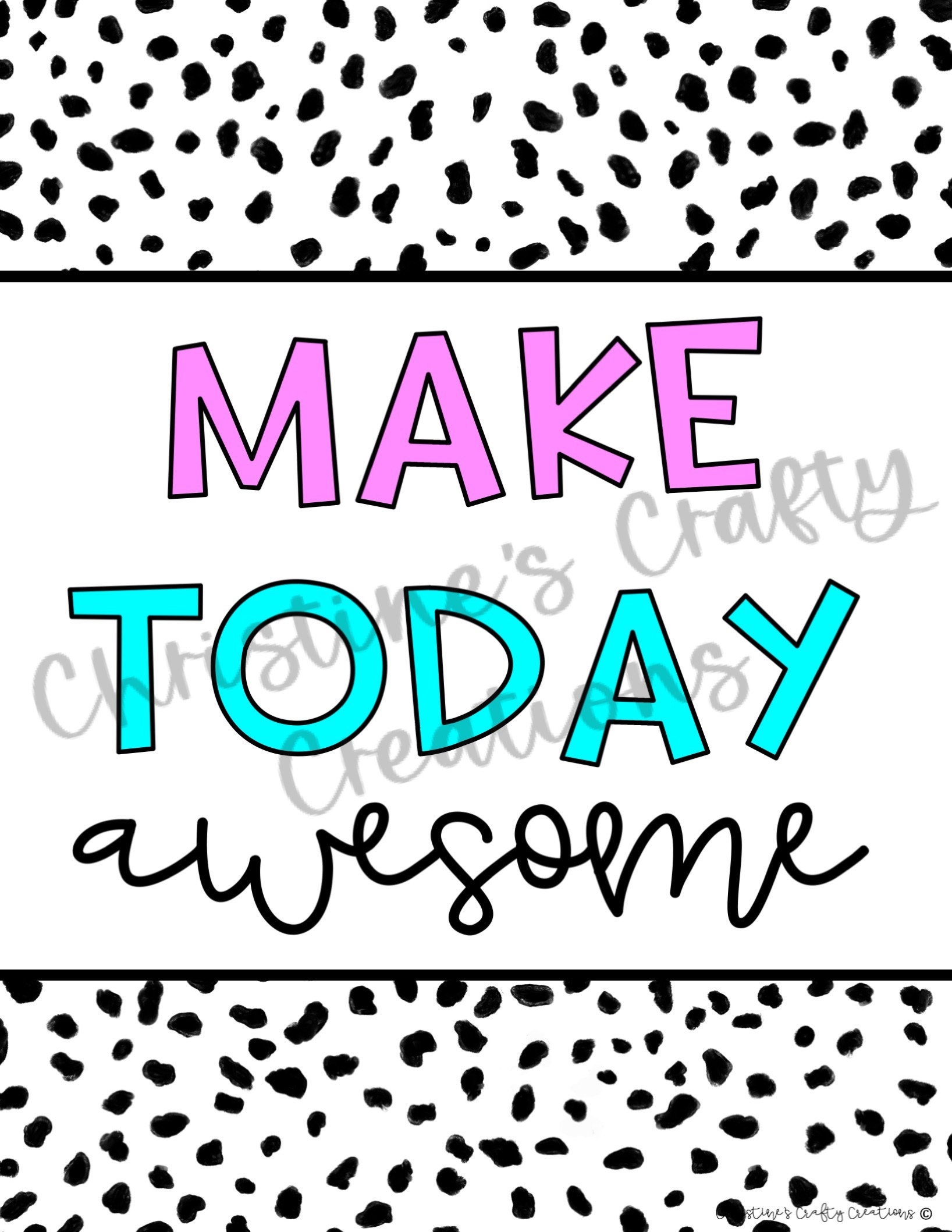 Groovy Leopard and Dalmatian Motivational Posters - Etsy