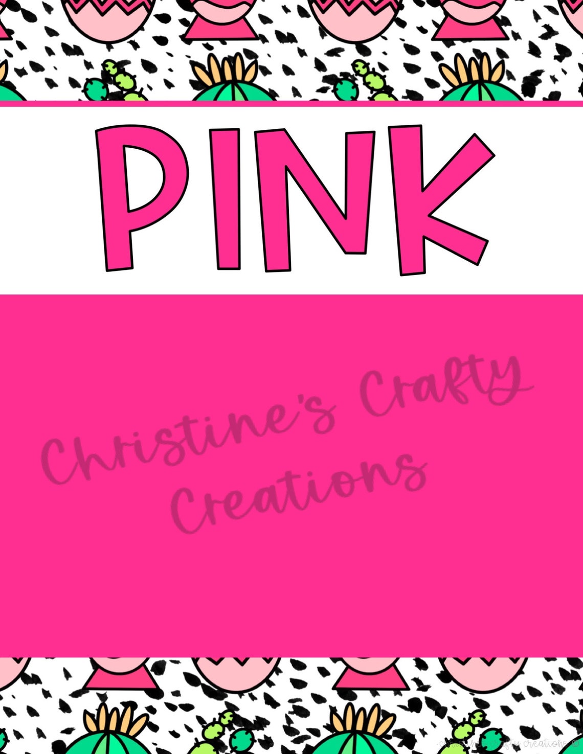 Cactus Theme Color Posters - Etsy