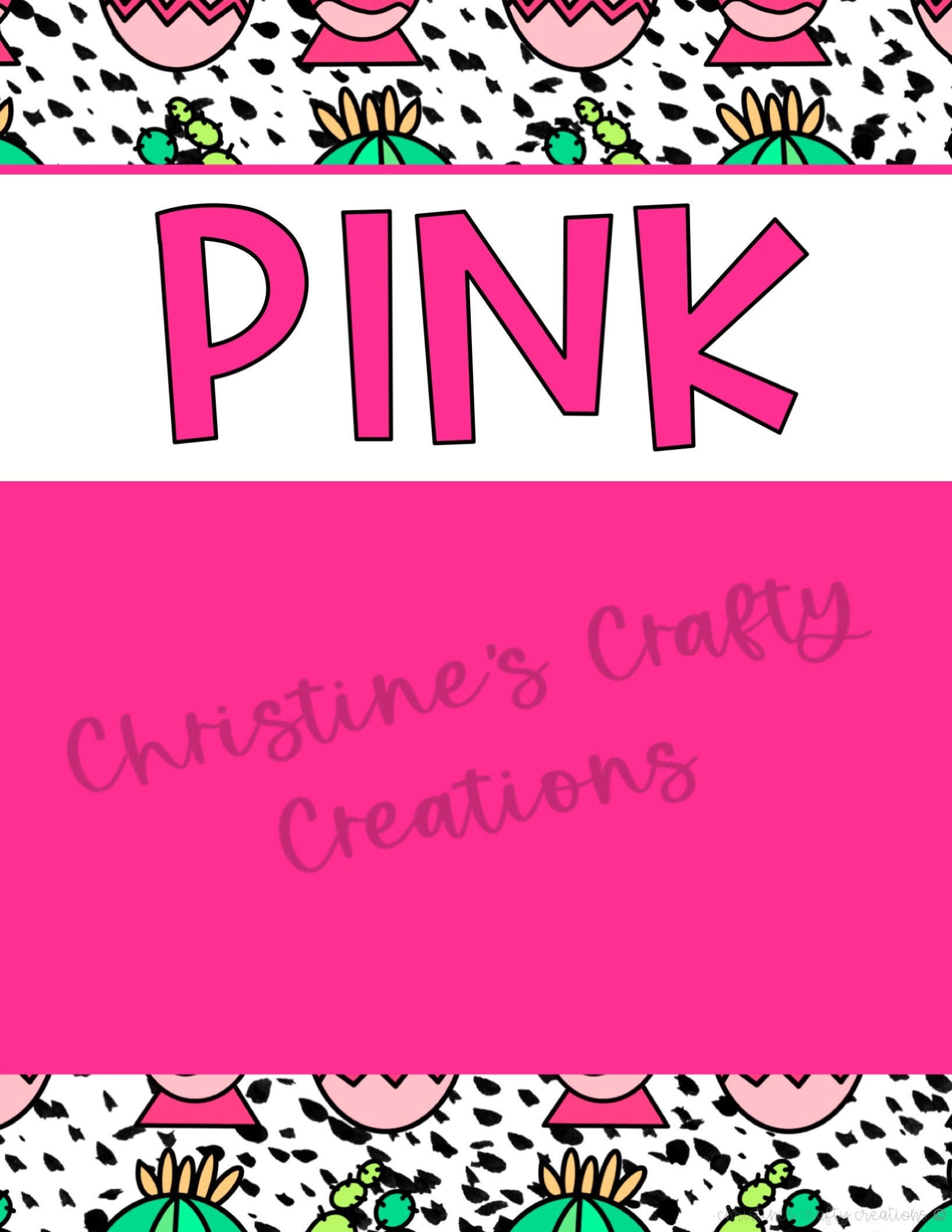 Cactus Theme Color Posters - Etsy