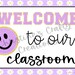 Retro Daisy Welcome Sign L Editable Door Name Labels L Bulletin Board ...