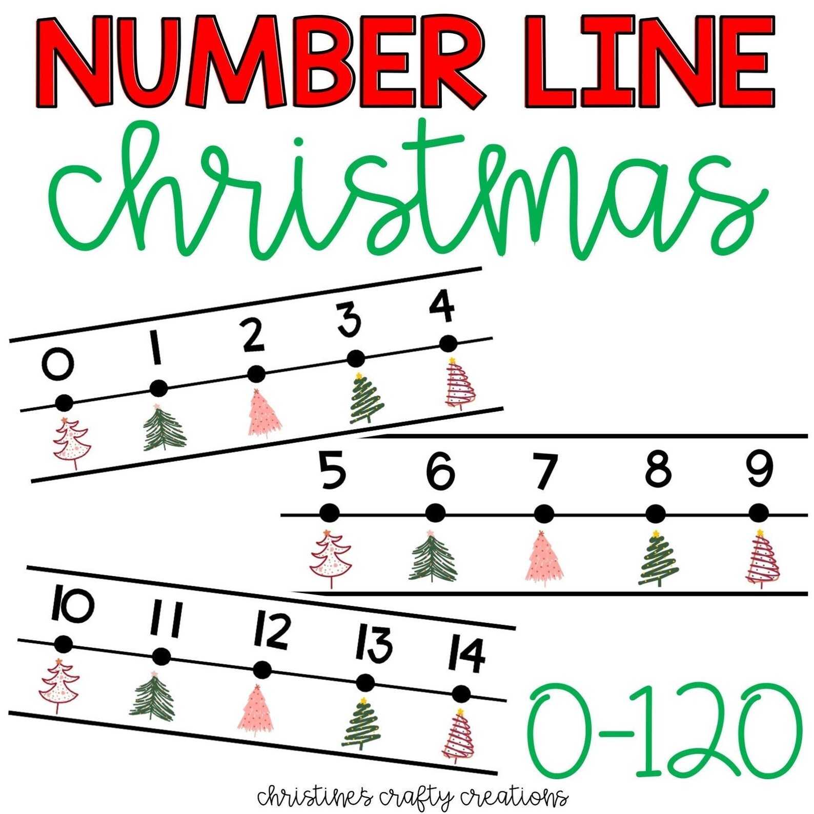 Christmas Number Line 0-120 - Etsy