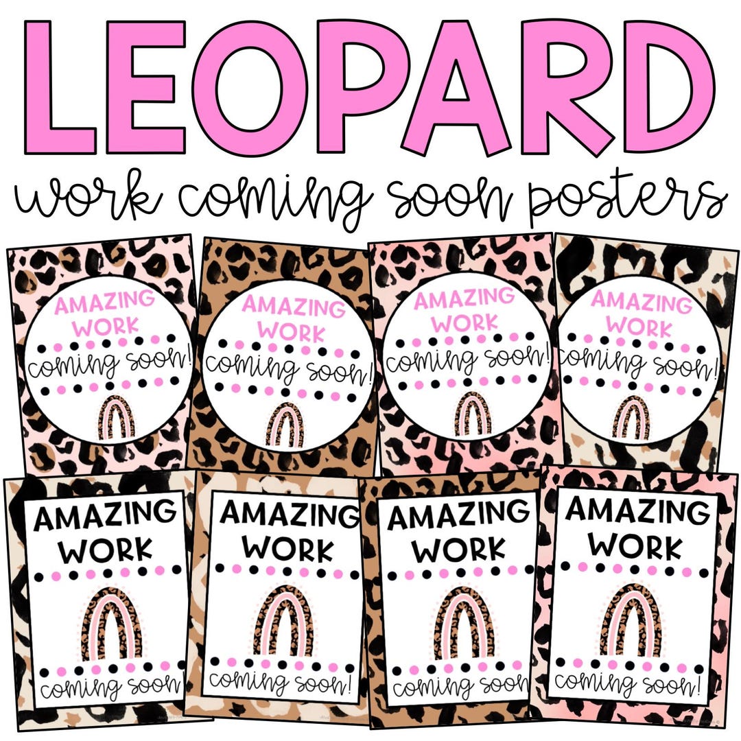 Leopard Amazing Work Coming Soon Posters - Etsy