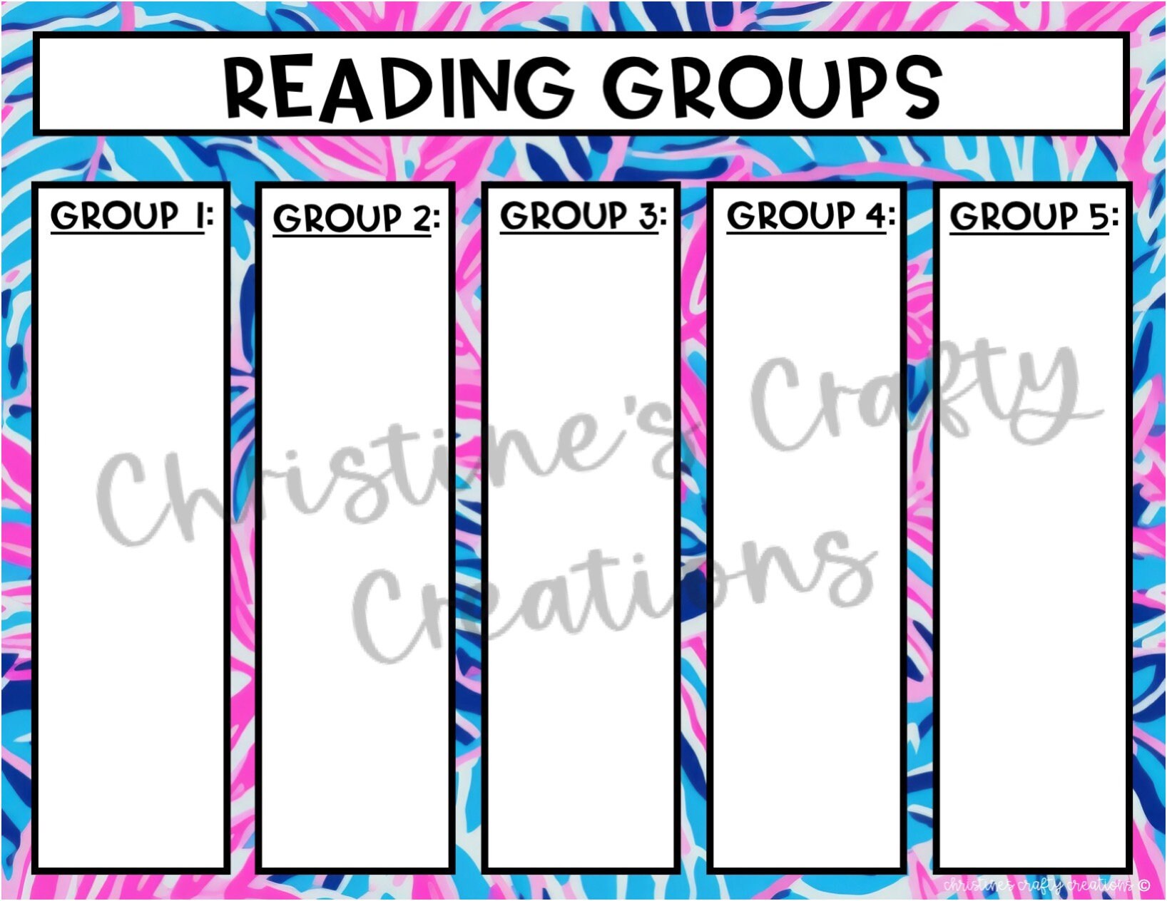 Preppy and Tropical Group Slides L Reading and Math Rotations L ...