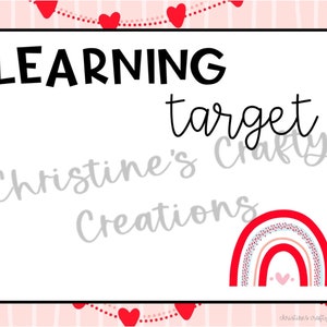 Valentine's Day Learning Targets Posters L Editable - Etsy