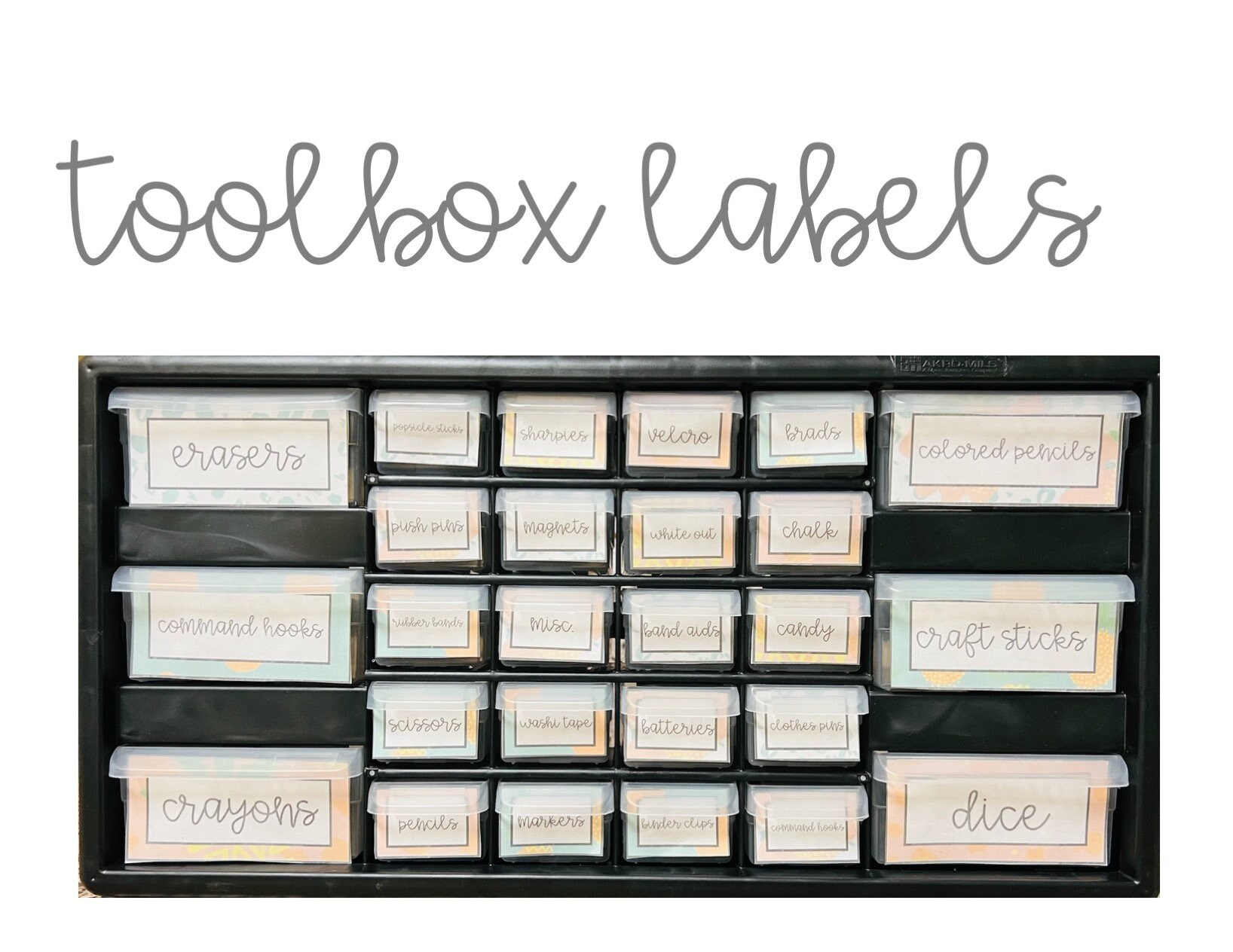 Teacher Toolbox Labels L Editable - Etsy