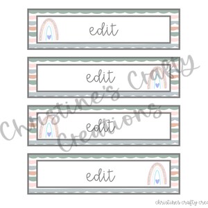 BOHO Drawer Labels L Editable - Etsy