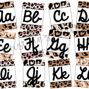 Leopard Alphabet Posters - Etsy