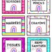 Bright Rainbow Boho Supply Labels L Editable - Etsy