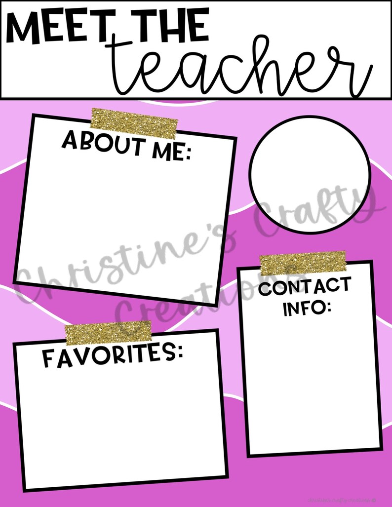 Groovy Leopard and Dalmatian Meet the Teacher Page L Editable - Etsy