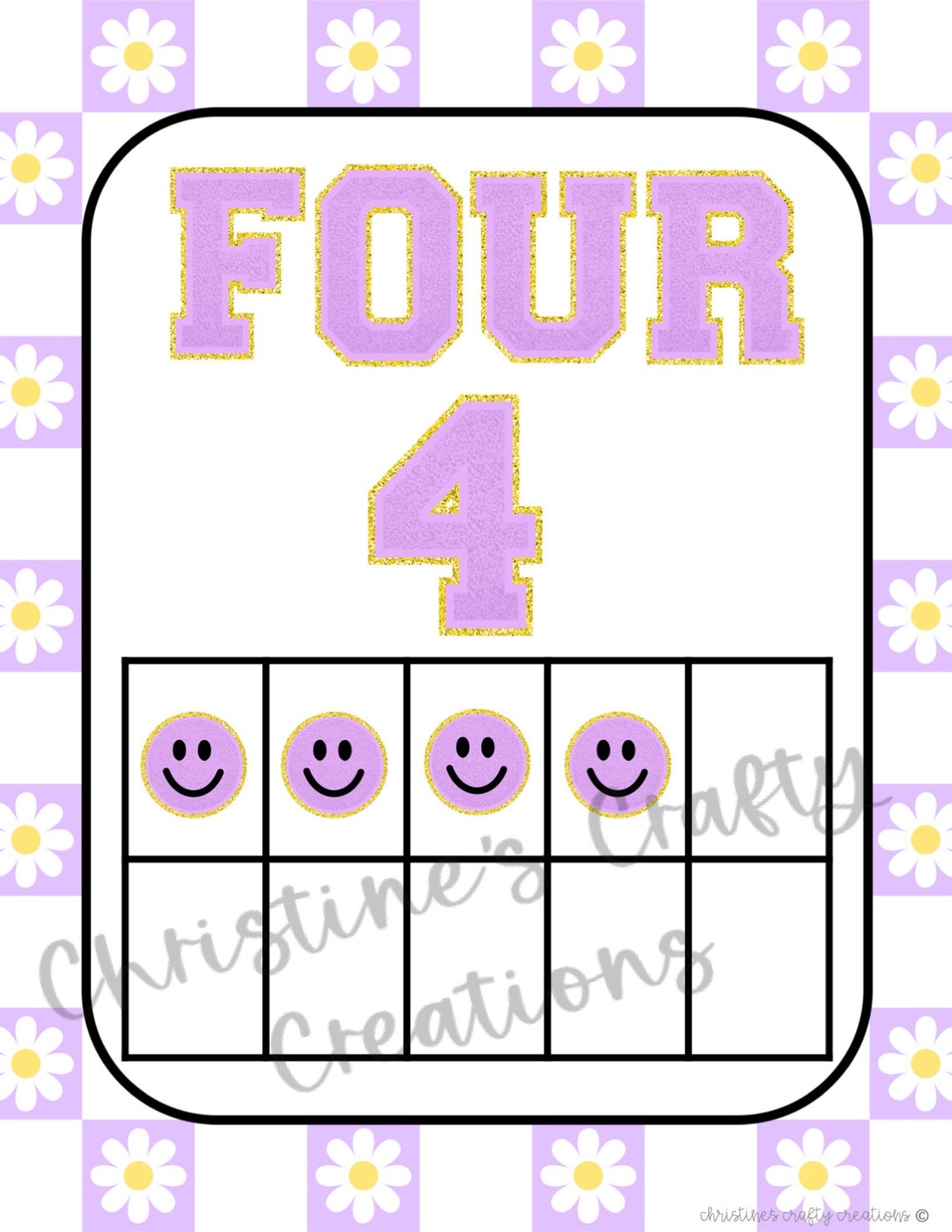 Retro Daisy Number Posters 0-20 - Etsy