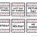 Bright Rainbow Boho Calendar Labels L Editable - Etsy