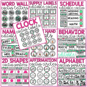 Cactus Classroom Decor Bundle - Etsy