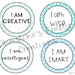 Retro Daisy Affirmation Circles L Affirmation Mirror - Etsy