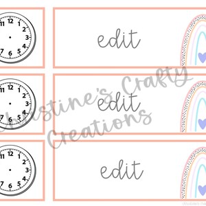 BOHO Daily Schedule L Editable - Etsy