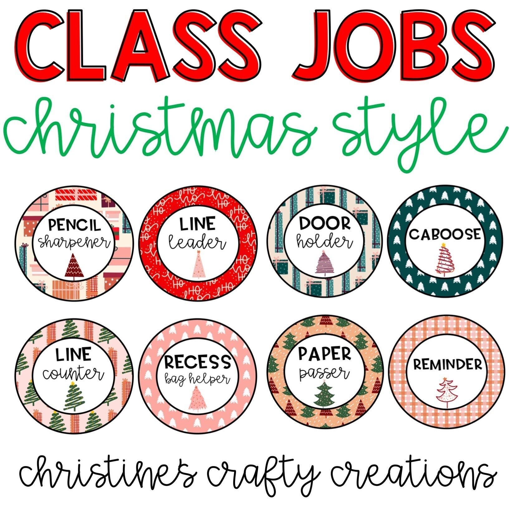 Christmas Classroom Jobs L Editable - Etsy