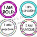 Bright Rainbow Boho Affirmation Circles L Affirmation Mirror - Etsy