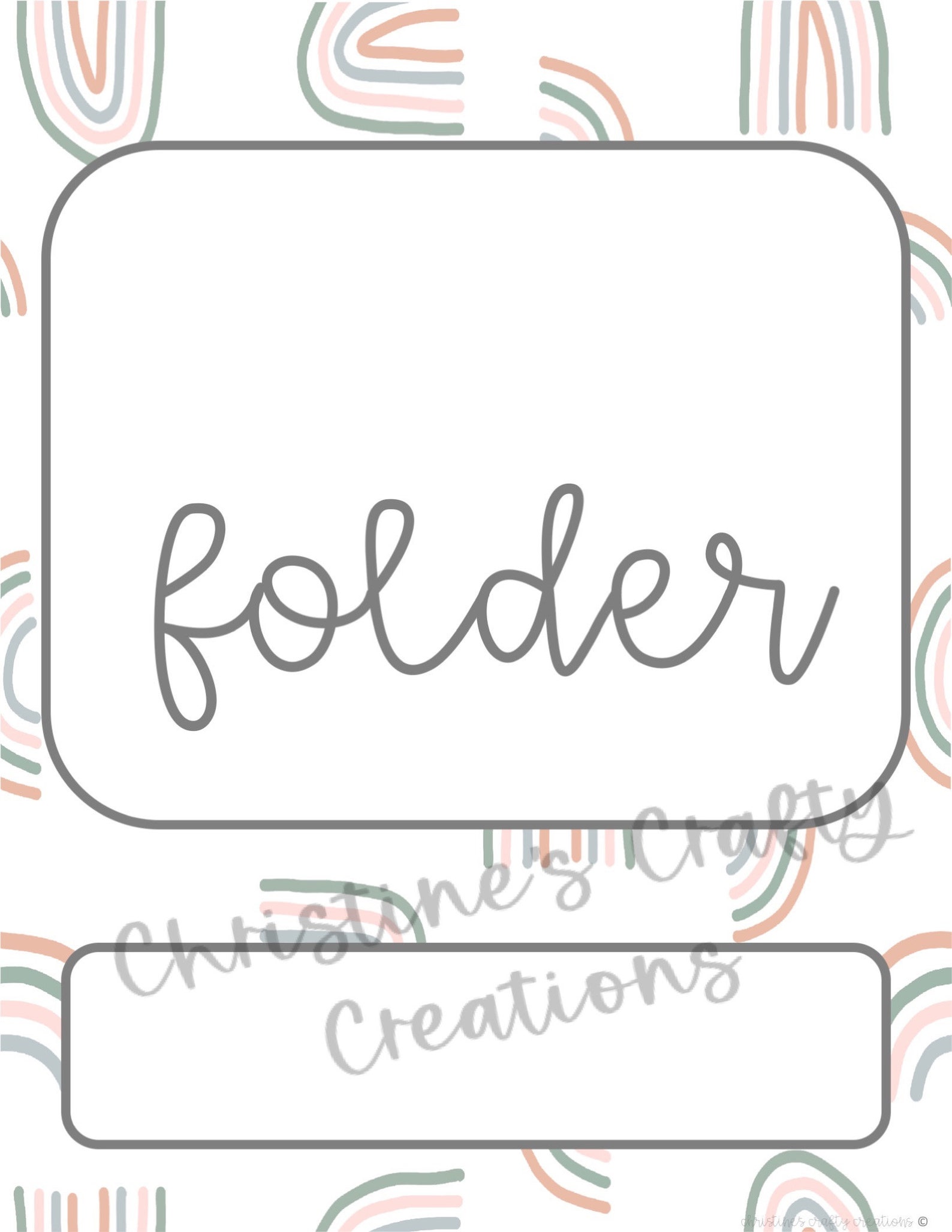 BOHO Student Folder Covers L Editable - Etsy