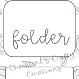 BOHO Student Folder Covers L Editable - Etsy