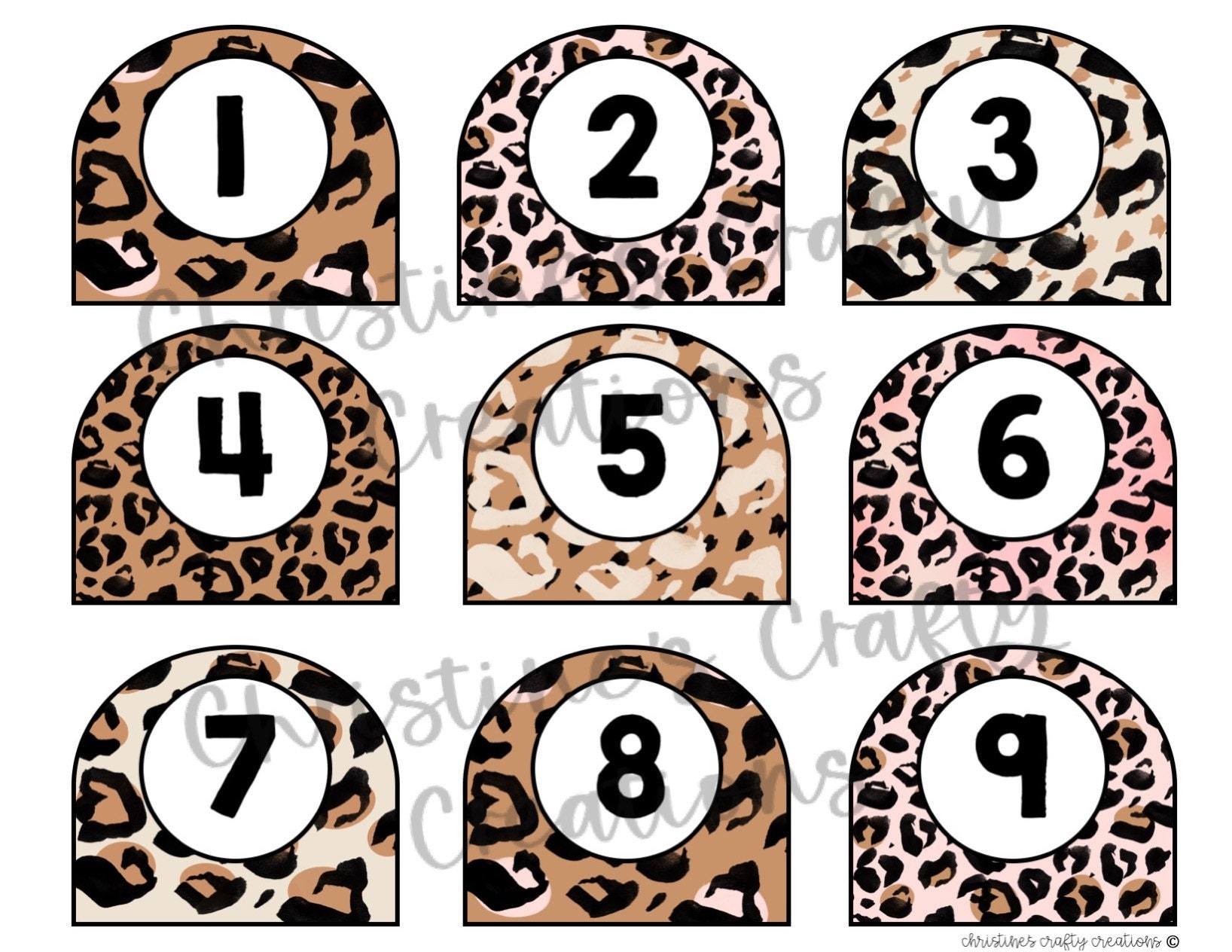 Leopard Crate Labels and File Tabs L Editable - Etsy