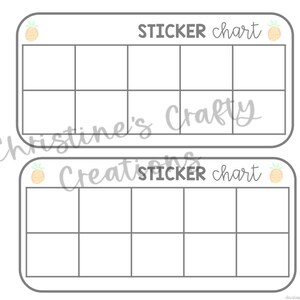 Pineapple Sticker Chart L Editable - Etsy