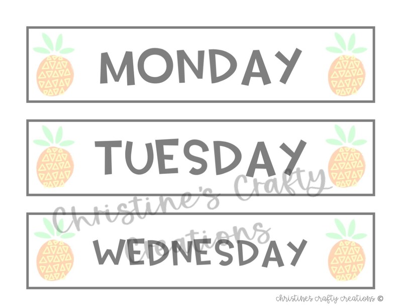 Pineapple 10 Drawer Labels L Editable - Etsy