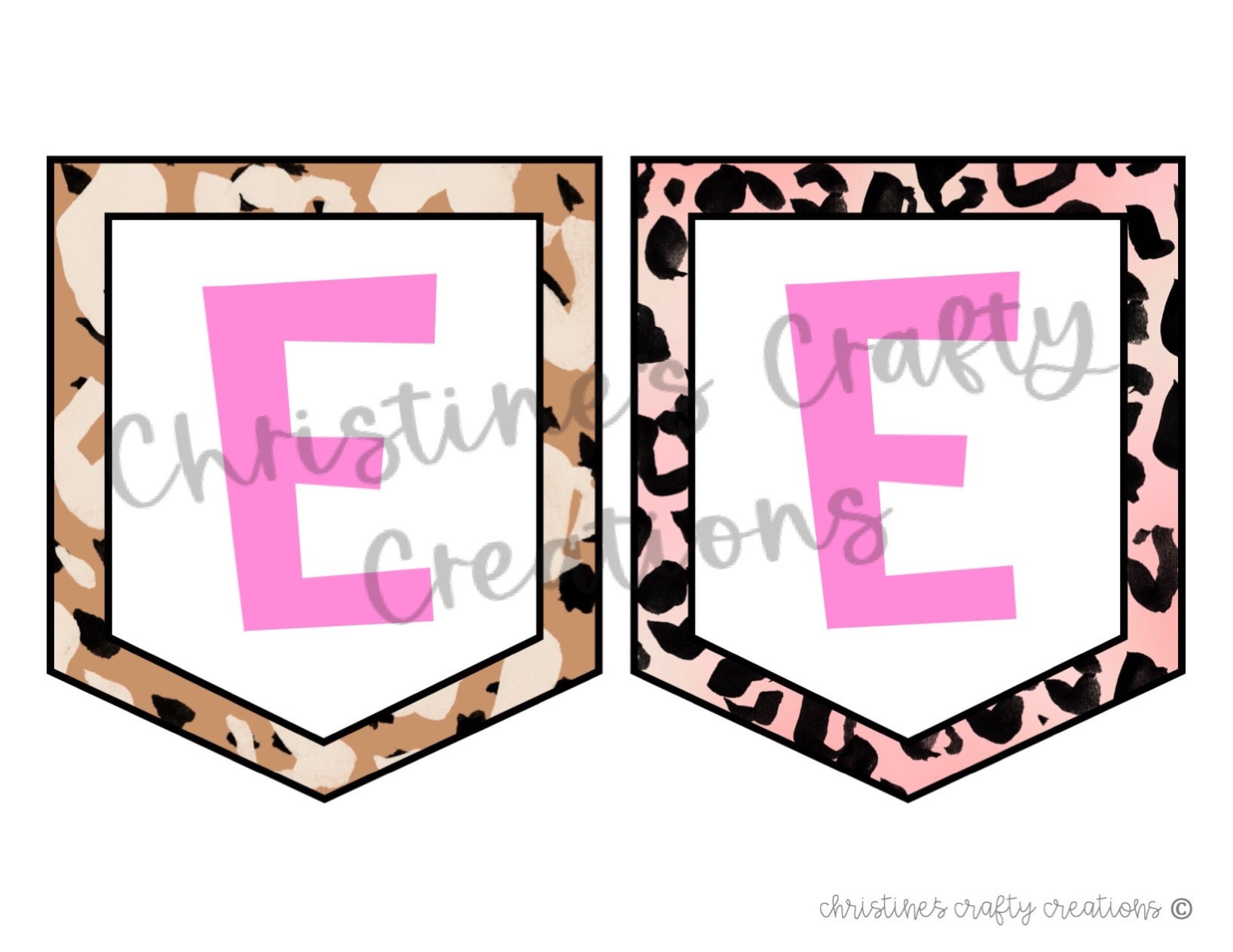 Leopard Banner Sign Letters - Etsy