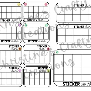 Groovy Leopard and Dalmatian Sticker Charts L Editable - Etsy