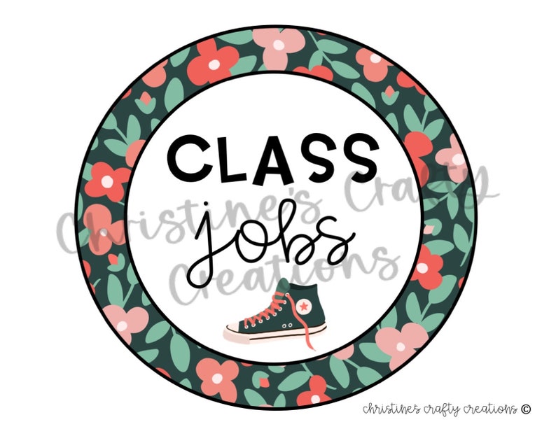 Preppy Dalmatian Class Jobs L Editable - Etsy