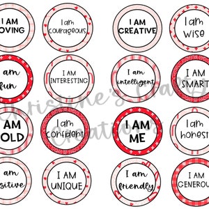 Valentine's Day Affirmation Circles L Affirmation Mirror - Etsy